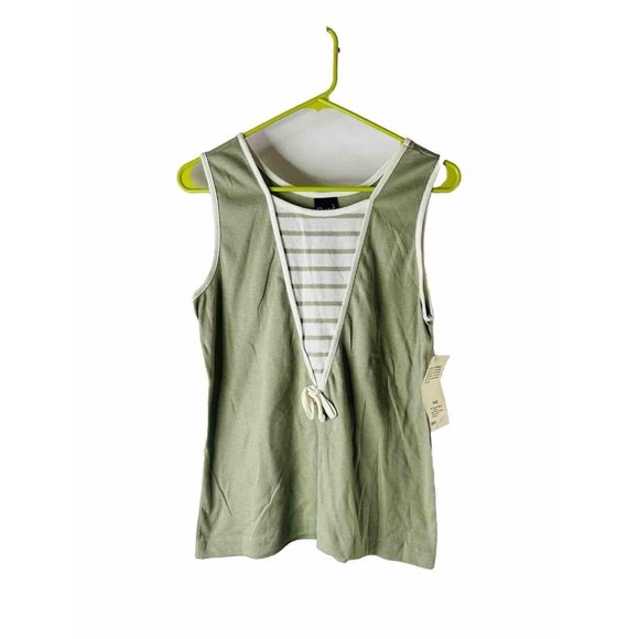 American Vintage | Tops | Nos Vtg 8s Sailor Stripe Sleeveless Shirt ...
